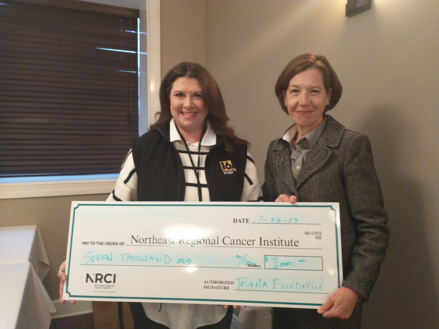 TEGNA Foundation Award $7,000 to Northeast Regional Cancer Institute ...